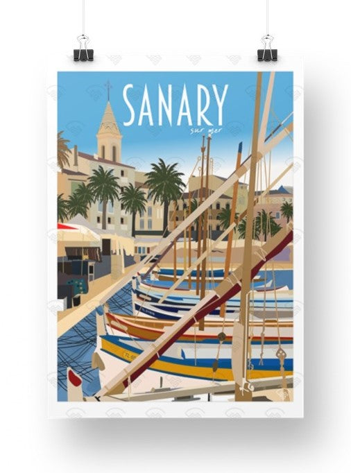 Affiche Sanary - Les pointus – Maison Landolfi PRO